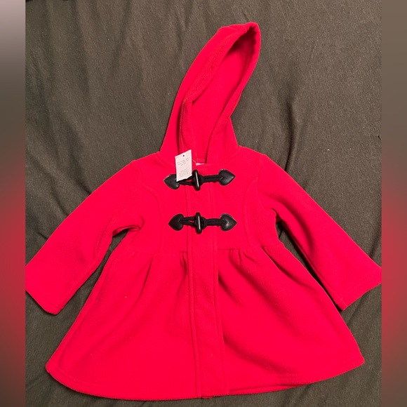 Good Lad | Jackets & Coats | Nwt Good Lad Bright Red Hooded Pea Coat 2t ...